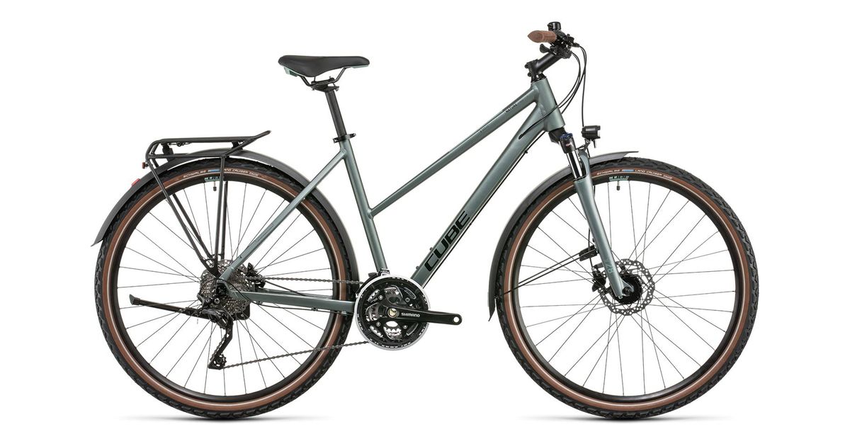 CUBE Nature Pro Allroad silvergreen'n'black 2022 Trapeze - Order now at ...