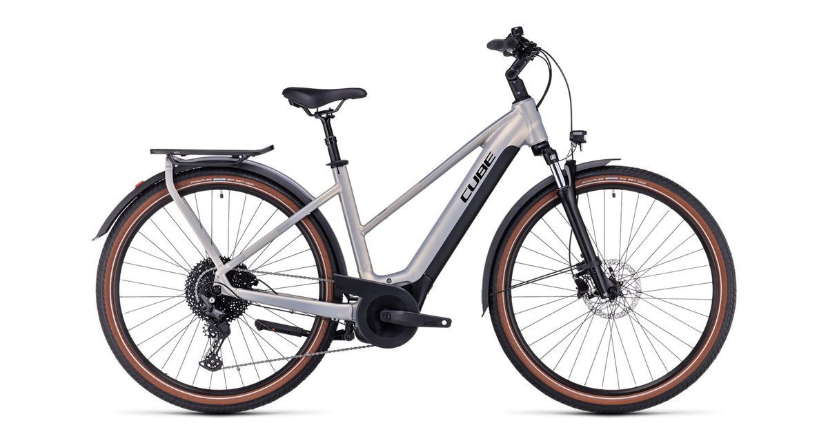 CUBE Touring Hybrid Pro 625 pearlysilver'n'black Trapeze