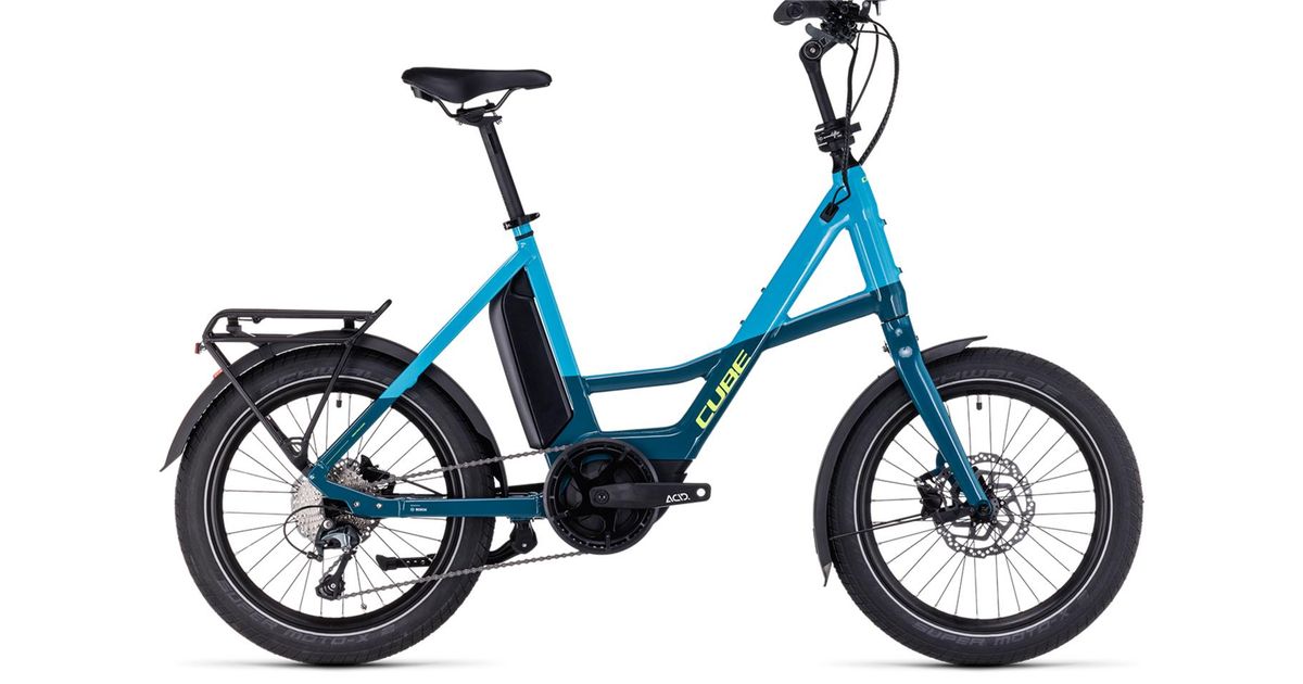 CUBE Compact Sport Hybrid 500 blue'n'lime 2023 - RABE Bike