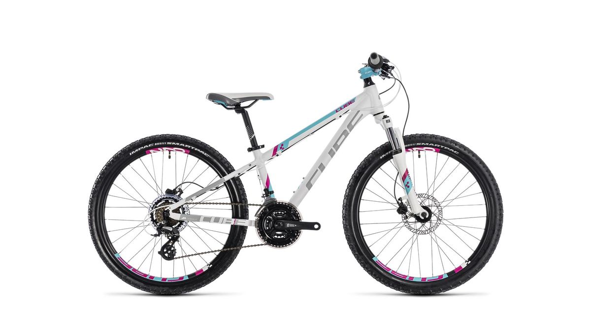 CUBE Kid 240 Disc Girl white'n'aqua 2018 - RABE Bike