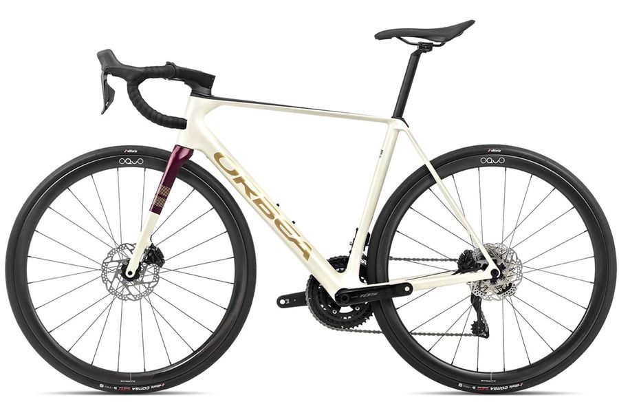 Orbea Orca M35i Ivory White - Burgundy Vulcano